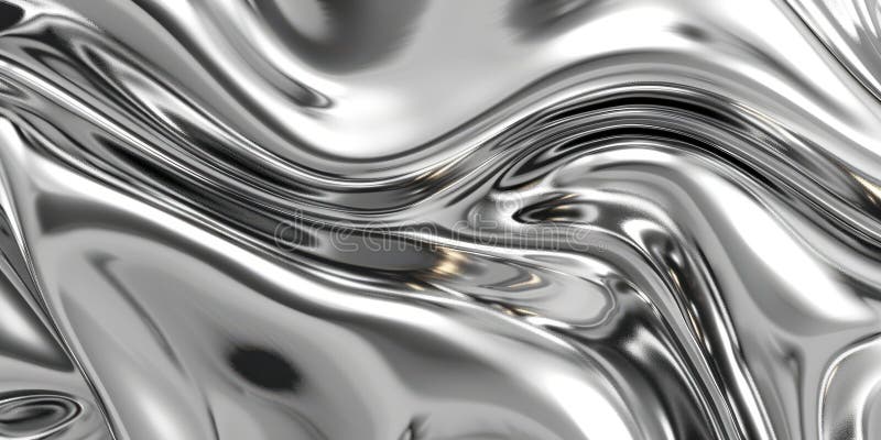 Fabric with Silver Sheen and Wave Design for Elegant Material Concept ...