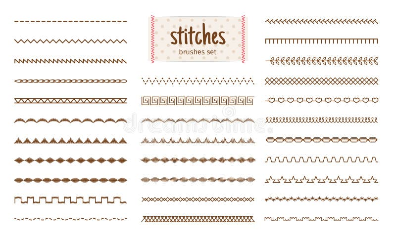 Sewing Machine Stitches Stock Illustrations – 214 Sewing Machine ...