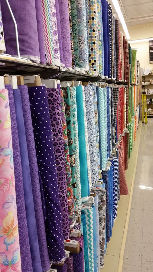 Fabric Store: Bright Colors and Patterns Editorial Stock Image - Image ...