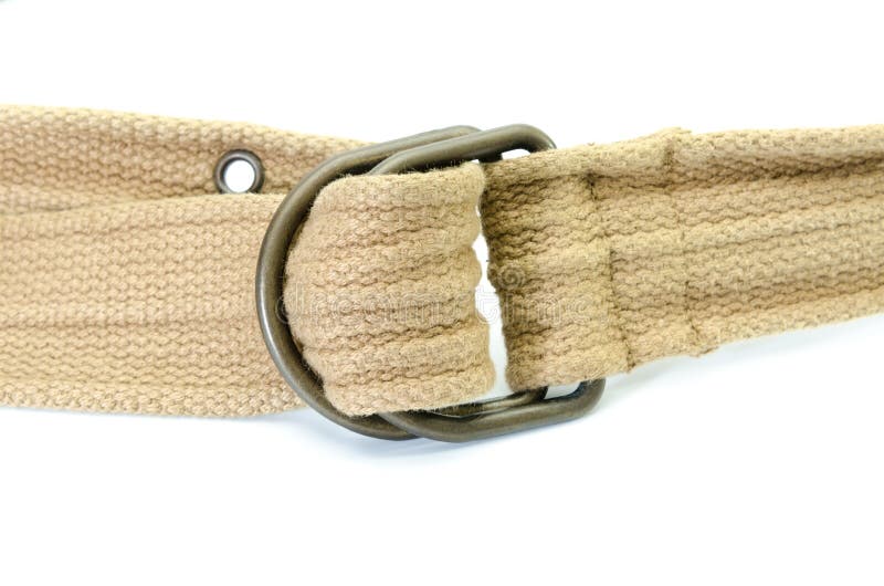 Fabric Strap Belt Isolated on White Background Stock Image - Image of ...