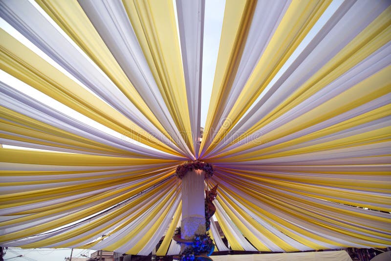 The Fabric that is Stretched is a Large Sun-shading Tent Stock Image ...