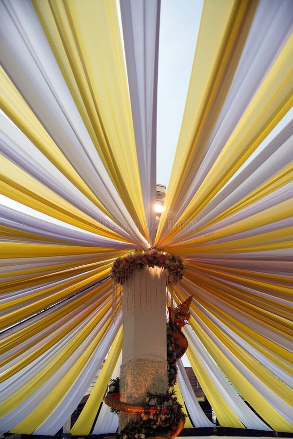 The Fabric that is Stretched is a Large Sun-shading Tent Stock Image ...