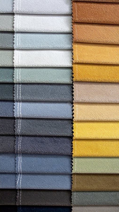 Fabric Swatch Samples: a Detailed Color Palette Stock Illustration ...