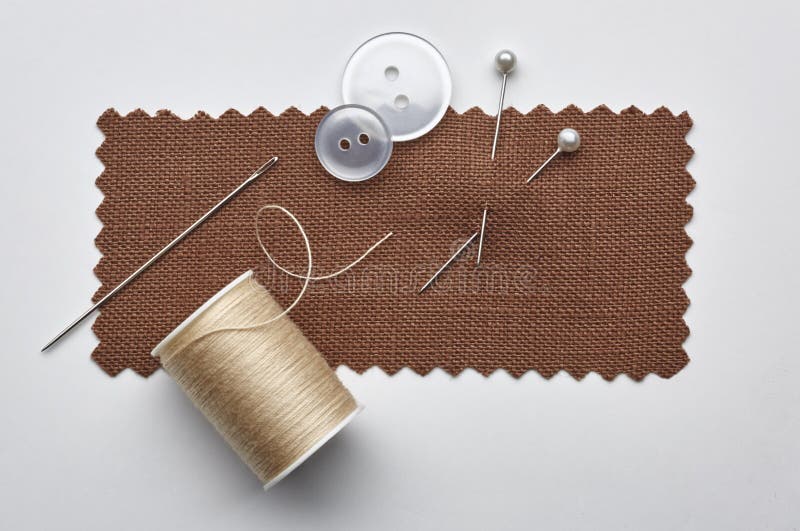 Fabric Swatch and Sewing Kit Stock Image - Image of cotton, reel: 70064199