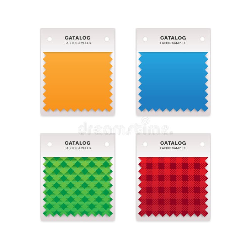 Fabric Swatches Textile Catalog, Vector Illustration Stock Vector ...