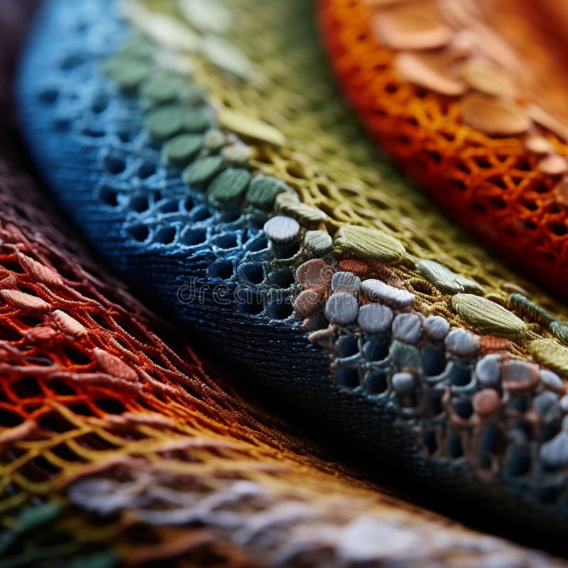 Fabric Symphony: a Visual Symphony of Macro Texture Stock Illustration ...