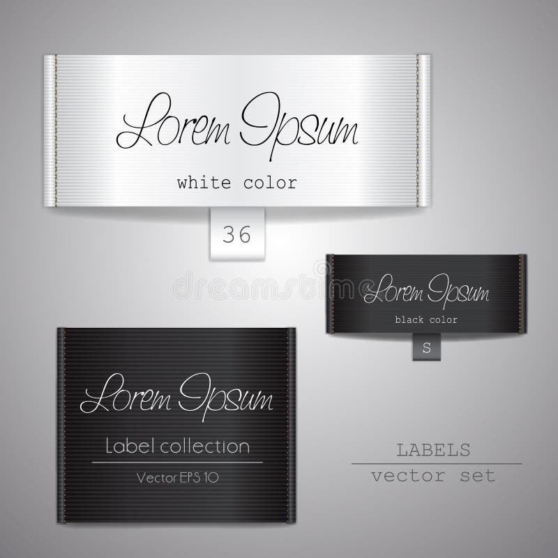 Fabric tag stock illustration. Illustration of canvas - 81273810