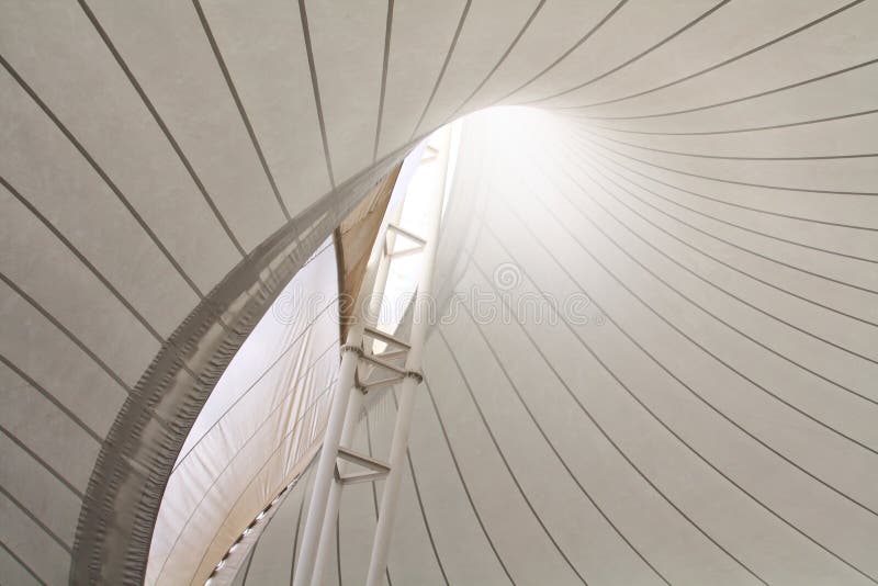 Fabric Tensile Roof Structure Stock Photo - Image of curved, skeleton ...