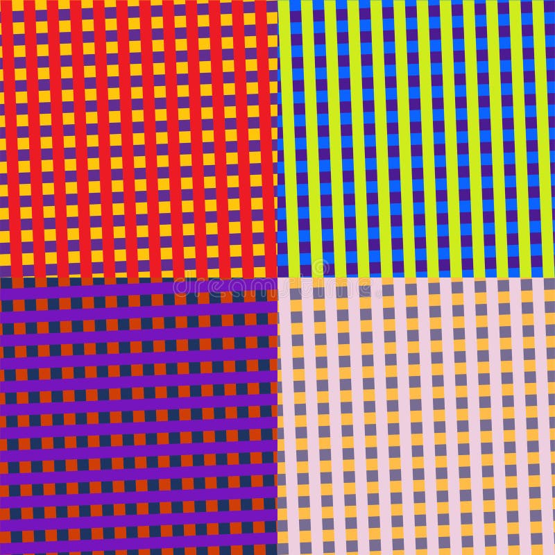 Multicolor, Different Checkered Pattern Stock Vector - Illustration of ...