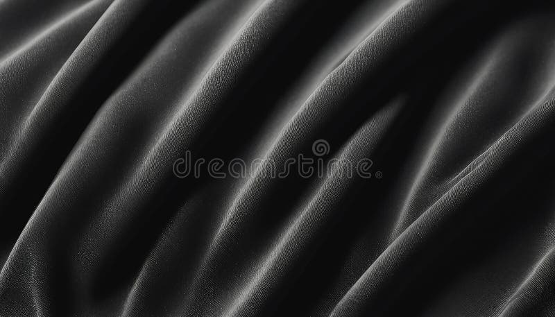 Fabric Texture. Black Velvet. Crumpled Velvet Cloth. AI Generated Stock ...