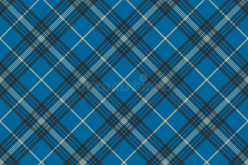 Blue Check Diagonal Seamless Fabric Texture Stock Vector - Illustration ...