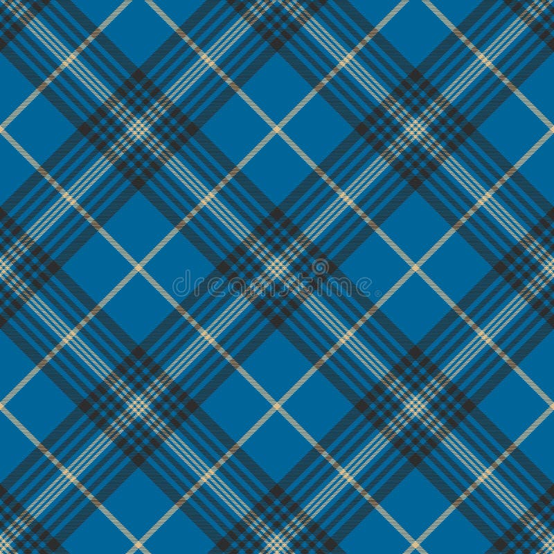 Fabric Texture Blue Check Plaid Seanless Pattern Stock Vector ...
