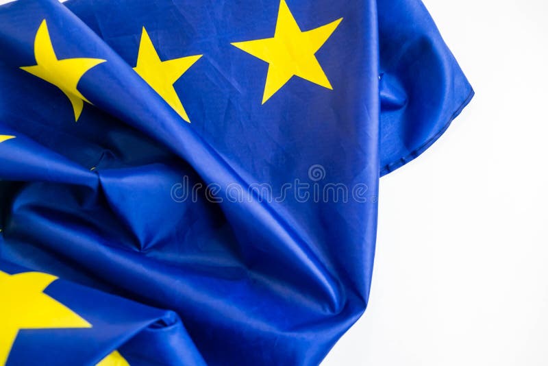 Fabric Texture Flag of European Union Stock Photo - Image of closeup ...