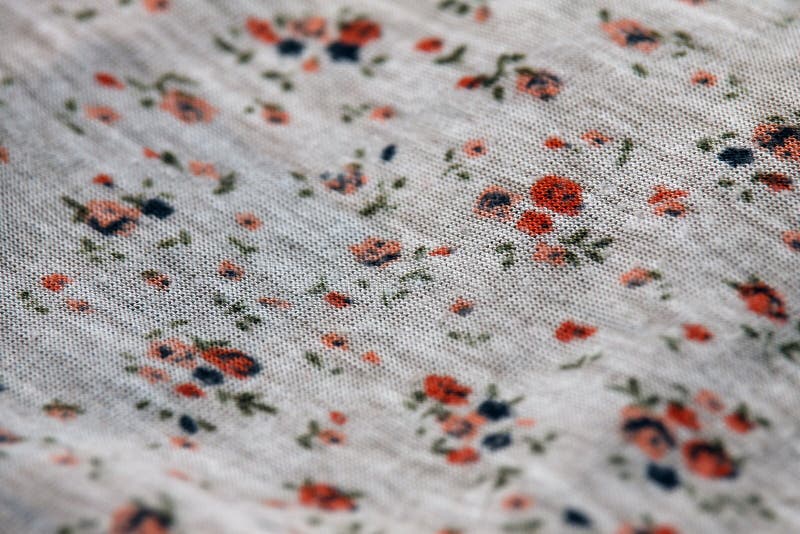 Fabric Texture with Flowers Stock Image - Image of foliage, abstract ...