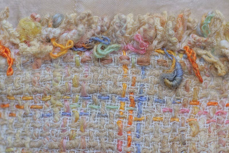 Fabric Texture from a Piece of Old Colored Woolen Matter Stock Image ...