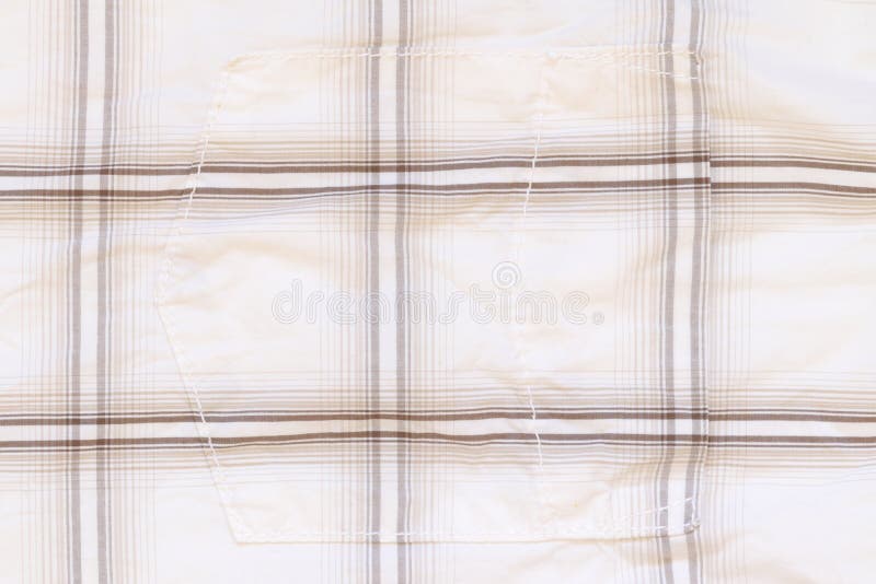 Fabric Texture with Pocket. Stock Photo - Image of checkered, textile ...
