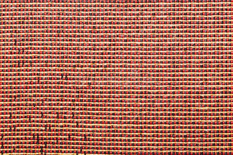 Fabric Texture with Red Threads. Textile Background Extremely Close Up ...
