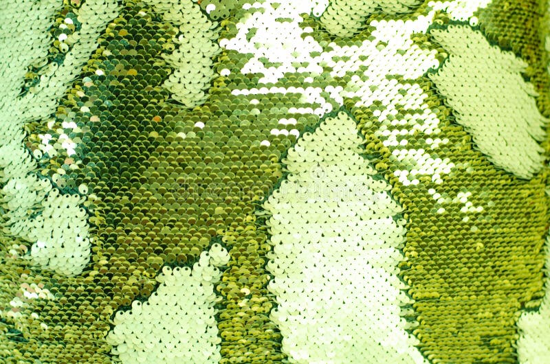 Fabric Texture with Shimmering Green Sequins Stock Image - Image of ...