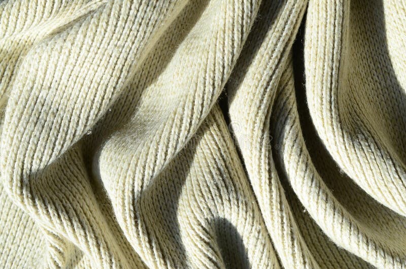 Fabric Texture of a Soft Yellow Knitted Sweater. Macro Image of the ...