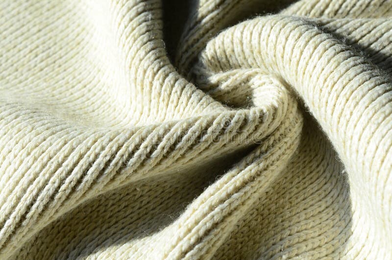 Fabric Texture of a Soft Yellow Knitted Sweater. Macro Image of the ...