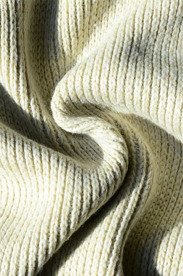 Fabric Texture of a Soft Yellow Knitted Sweater. Macro Image of the ...