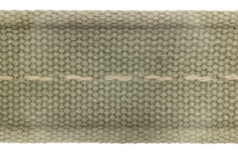 Fabric Texture and Stitch Line on Isolated Background. Stock Image ...