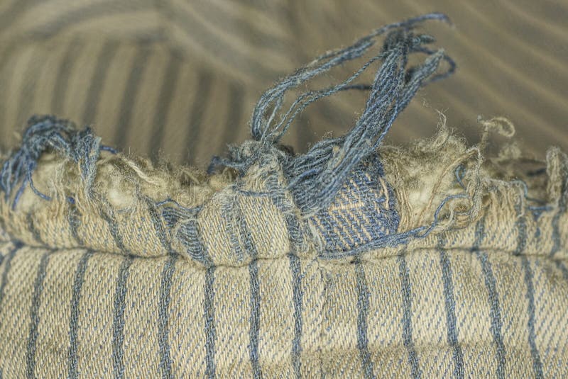 Fabric Texture from a Striped Torn Brown Gray Sleeve Stock Image ...