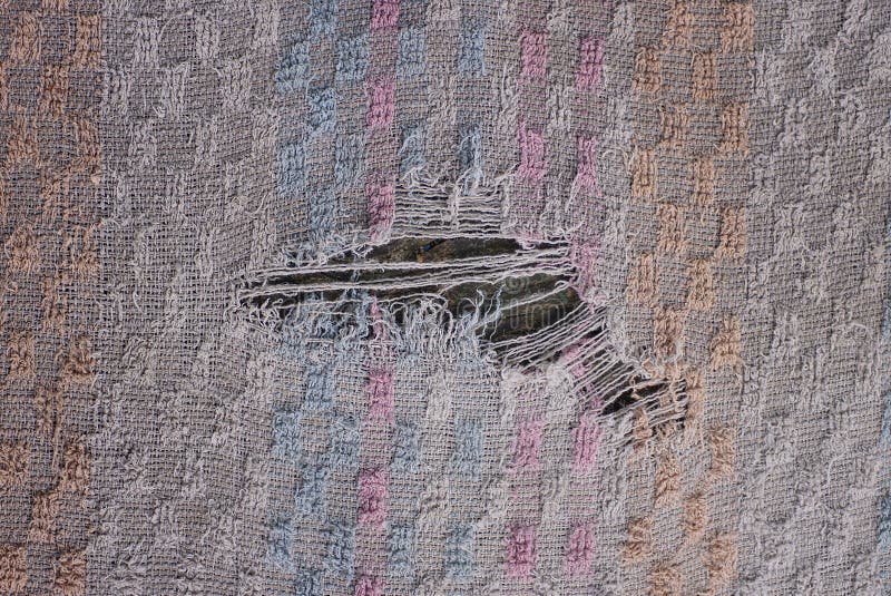Fabric Texture of Torn Clothes with a Big Hole Stock Image - Image of ...