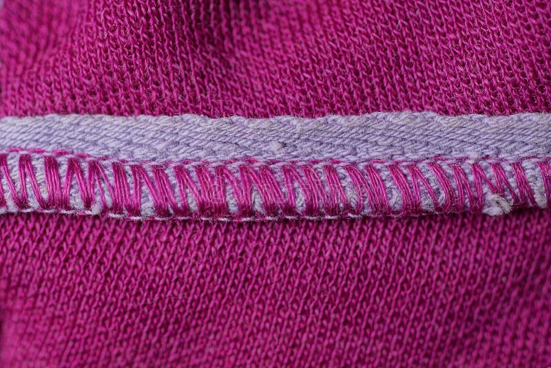 Fabric Texture of White Seam with Red Threads Stock Photo - Image of ...