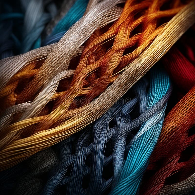 The Fabric of Time: an Intimate Macro View of Textile Stock Photo ...