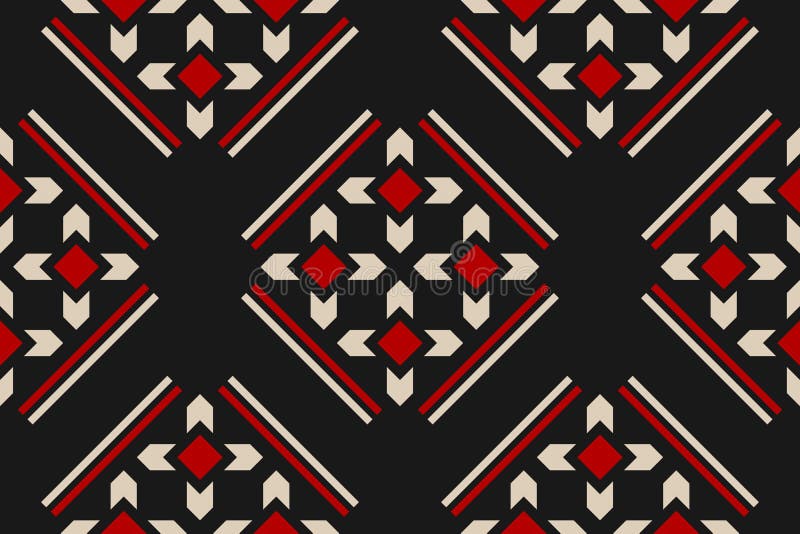 Fabric Tribal Pattern Style Geometric Ethnic Seamless Pattern