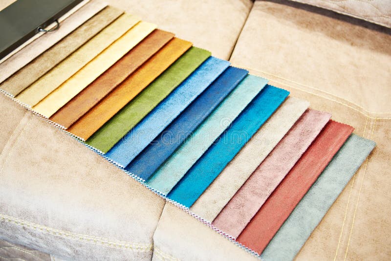 Fabric Upholstery Furniture Samples in Store Stock Photo - Image of ...