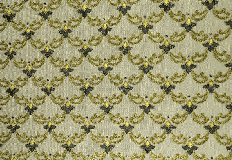 Fabric Vintage Wallpaper Background Texture with Repeat Pattern Stock ...