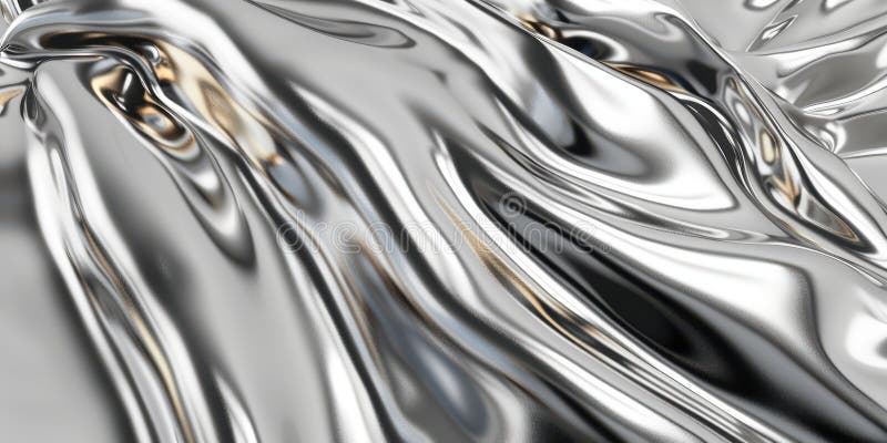 Fabric with Wave Design and Silver Sheen Representing Elegant Material ...
