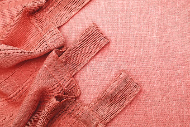 Fabric waves coral color stock photo. Image of abstract - 147754870