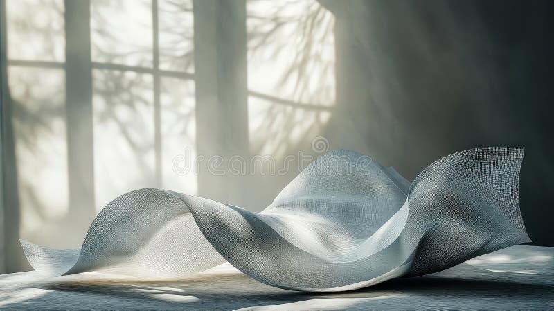 Fabric Waves and Soft Light through a Window, Abstract Photography ...