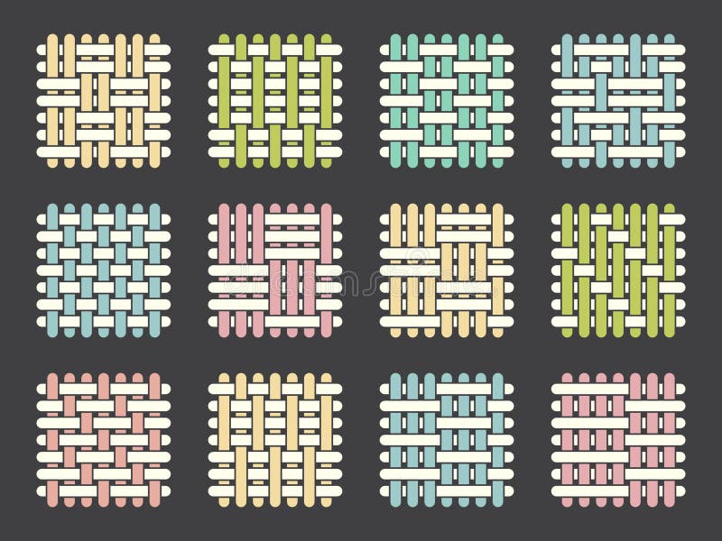 Fabric Weave. Textile Design Different Types Recent Vector Weaving ...