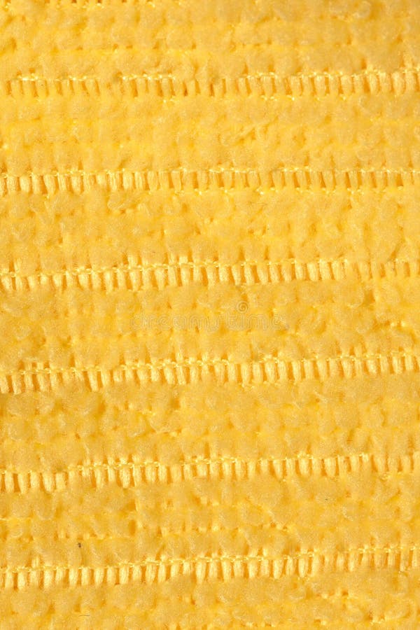 Fabric Yellow Striped Background. Soft Fiber Texture Polyester Close-up ...