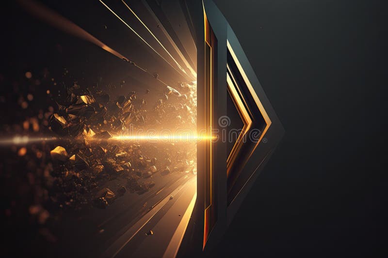 Fabricating Openings in Metal. Flares of Light from a Laser Stock ...