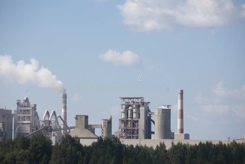 Fabrication D'usine D'usine De Ciment Industrielle Photo stock - Image ...