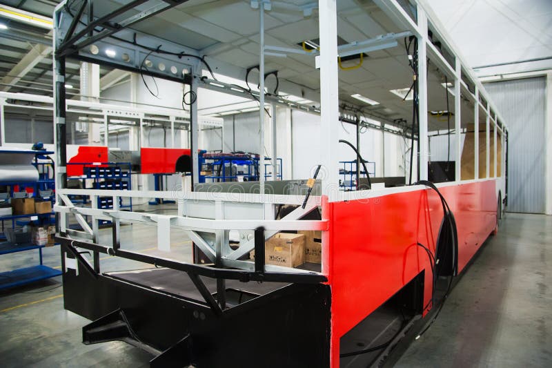 Fabrication De Production De Bus Photo stock - Image du fabrication ...