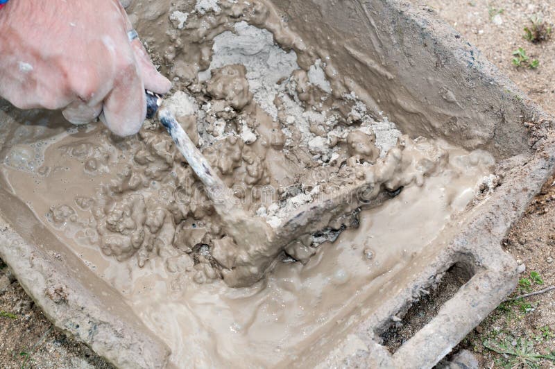 Fabrication du ciment image stock. Image du matériel - 39748473
