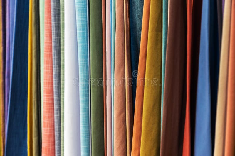 Fabrics Made of Different Materials, Shades and Colors for the ...