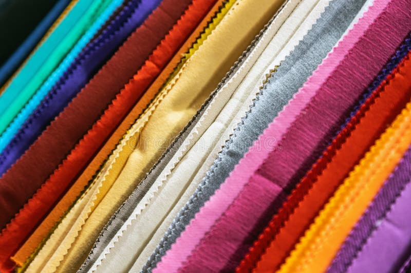 Fabrics Made of Different Materials, Shades and Colors Stock Image ...