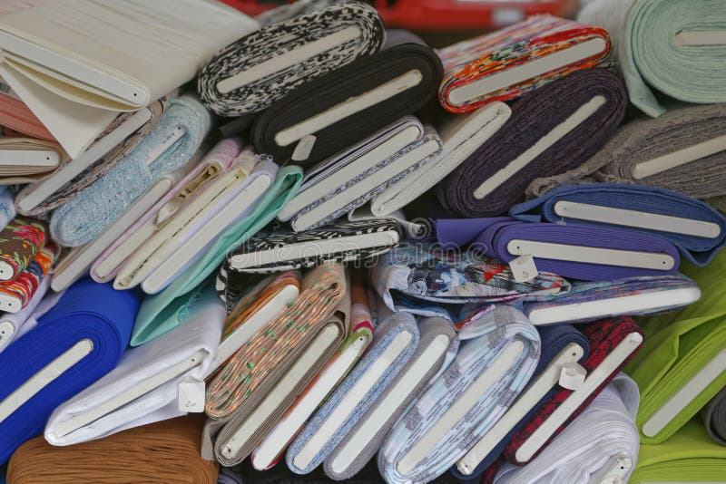 Fabrics for sewing stock photo. Image of stuff, handcraft - 76857930