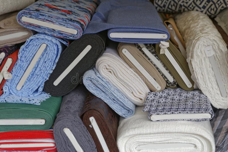 Fabrics for sewing stock image. Image of stuff, taylors - 76857973