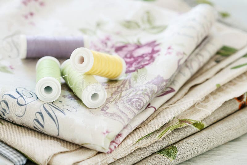 Fabrics and threads stock photo. Image of handicraft - 169105924