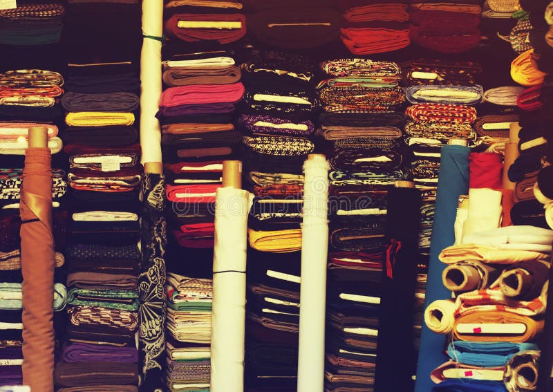 Fabrics stock image. Image of group, color, retail, stack - 53380019