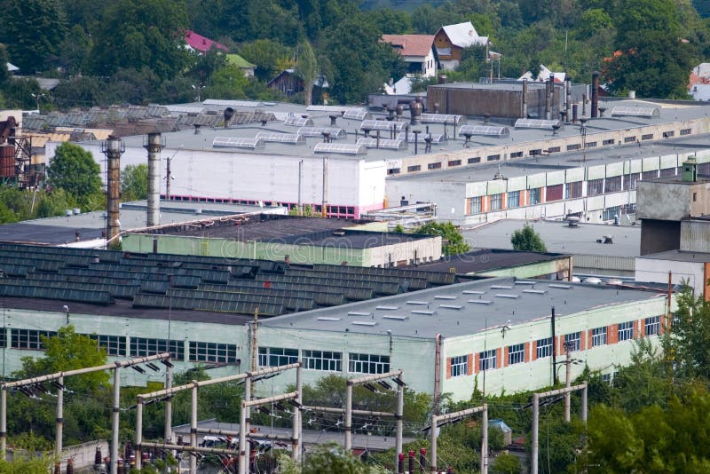 Fabriek stock afbeelding. Image of blauw, architectuur - 3775643