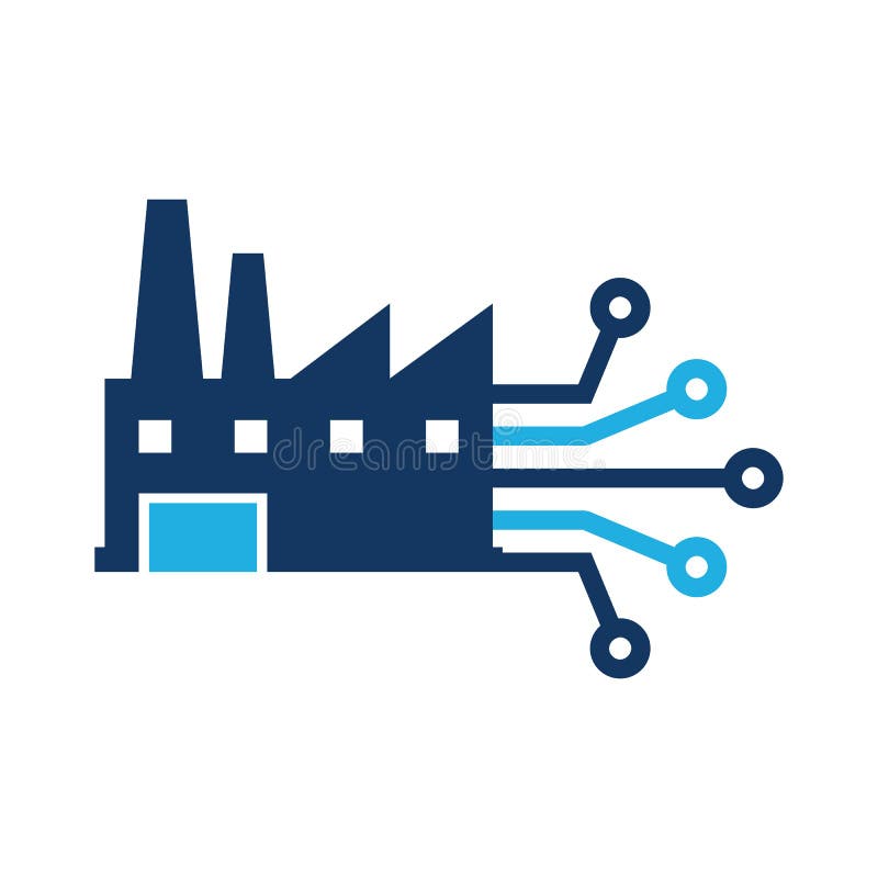 Digital-Fabrik Logo Icon Design Vektor Abbildung - Illustration von ...
